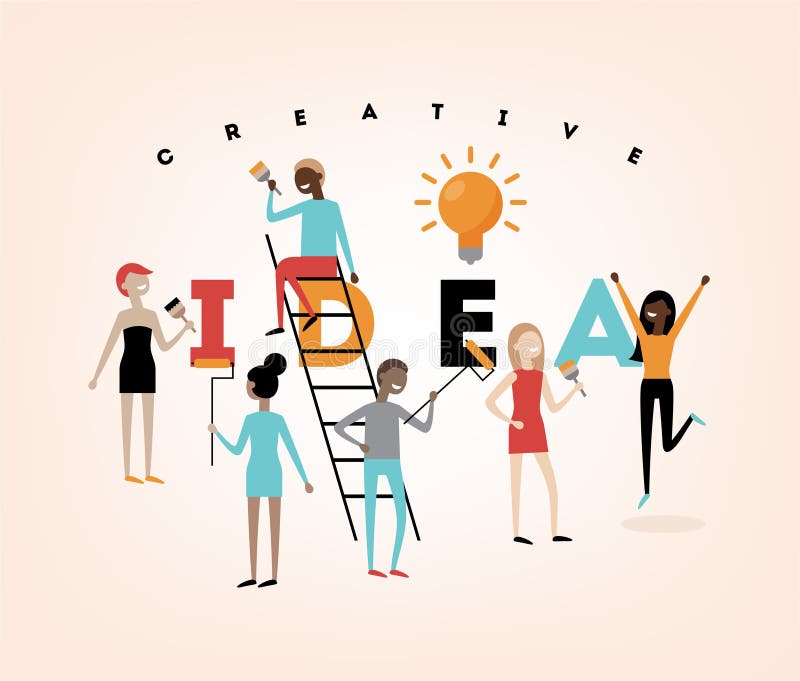 Teamwork People Vector Illustration Stock Vector - Illustration of ...