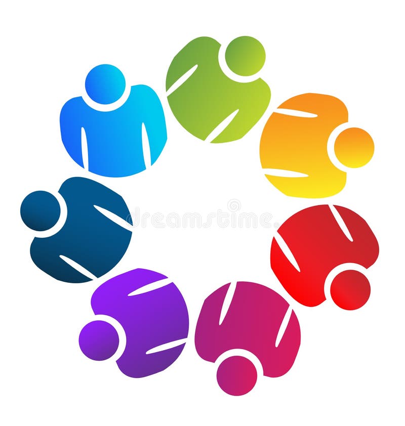 Teamwork People Working Together Vector Logo Stock Vector ...