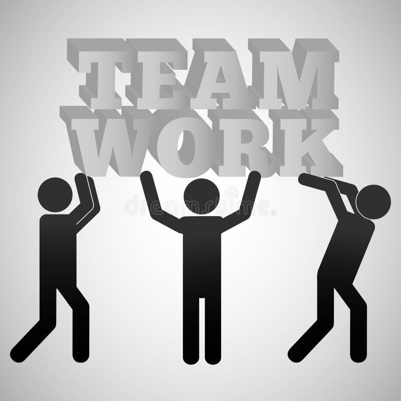 Teamwork and Pictogram Design Stock Vector - Illustration of ...