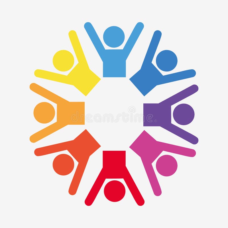 Teamwork and Pictogram Design Stock Vector - Illustration of ...