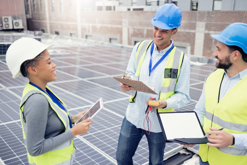 Teamwork, Planning and Employees in Solar Panel Industry for ...
