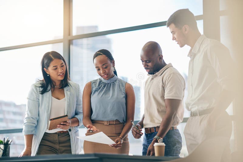 Teamwork, Planning and Meeting with Business People in Office for ...