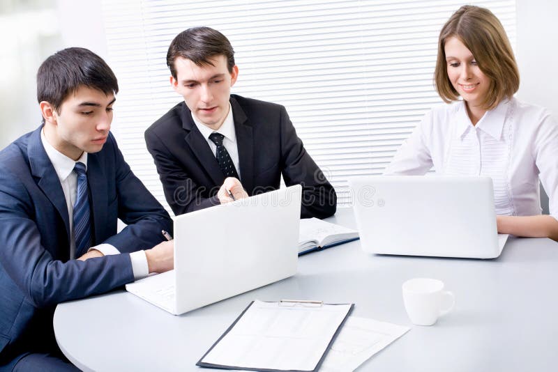 Teamwork stock photo. Image of female, modern, group - 31951276
