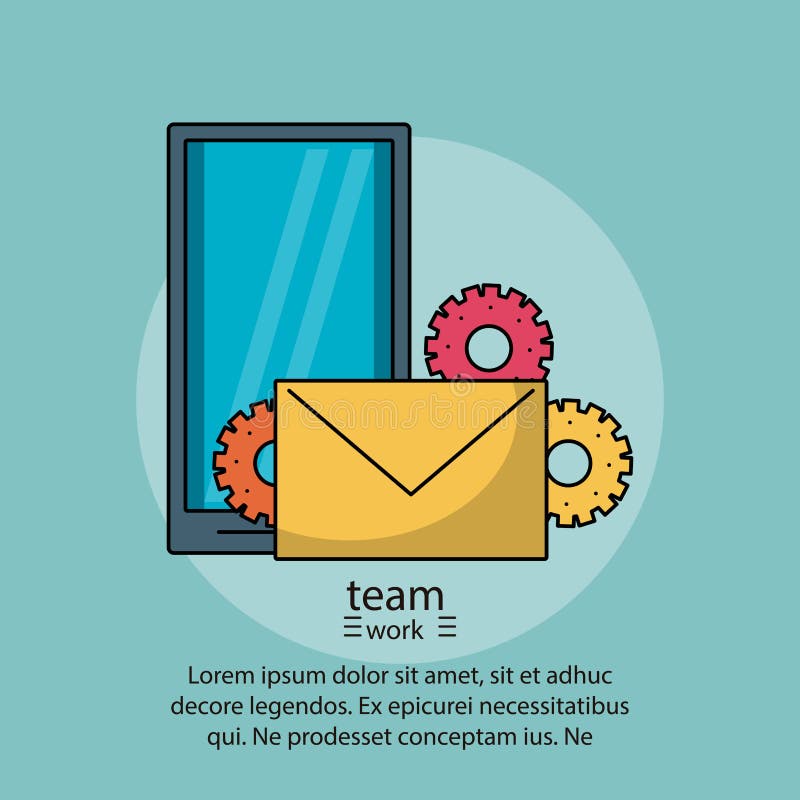Teamwork Poster with Information Stock Vector - Illustration of data ...