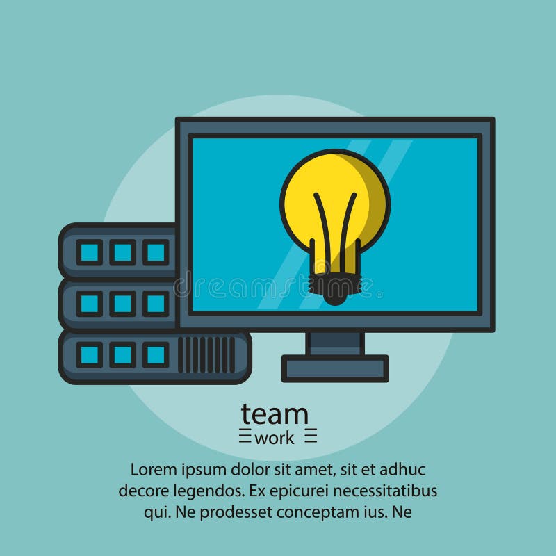 Teamwork Poster with Information Stock Vector - Illustration of ...