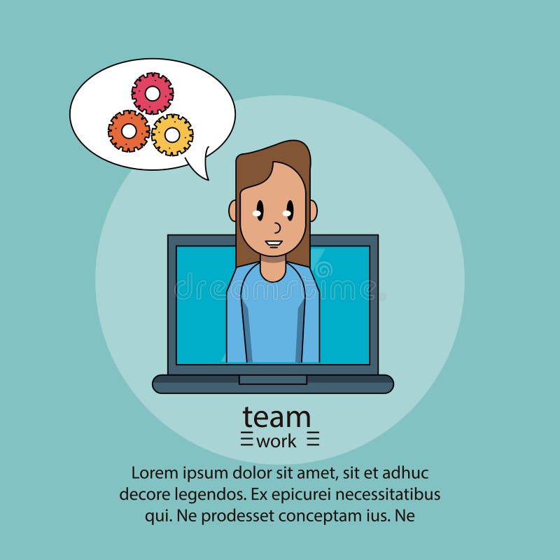 Teamwork Poster with Information Stock Vector - Illustration of element ...