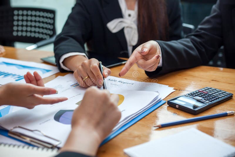 Teamwork Process, Business People Working in the Office Discussing ...