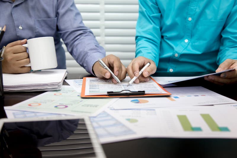 Teamwork Process, Business People Working in the Office Discussing ...