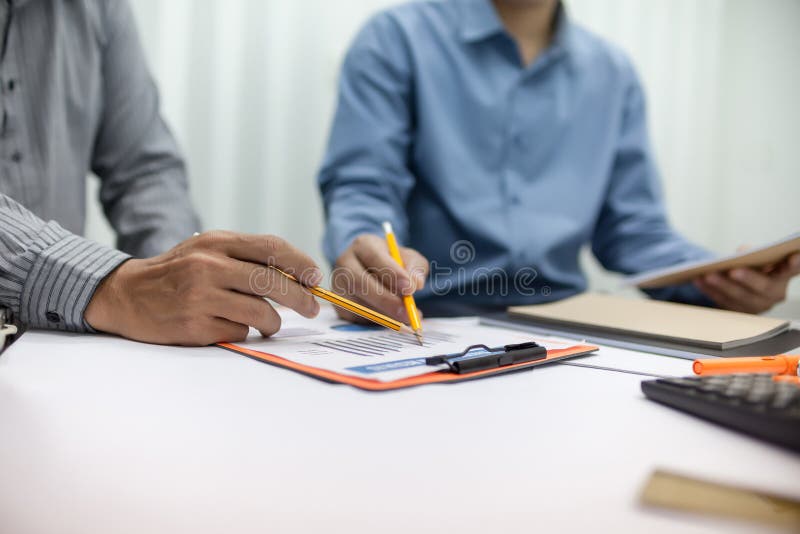 Teamwork Process, Business People Working in the Office Discussing ...