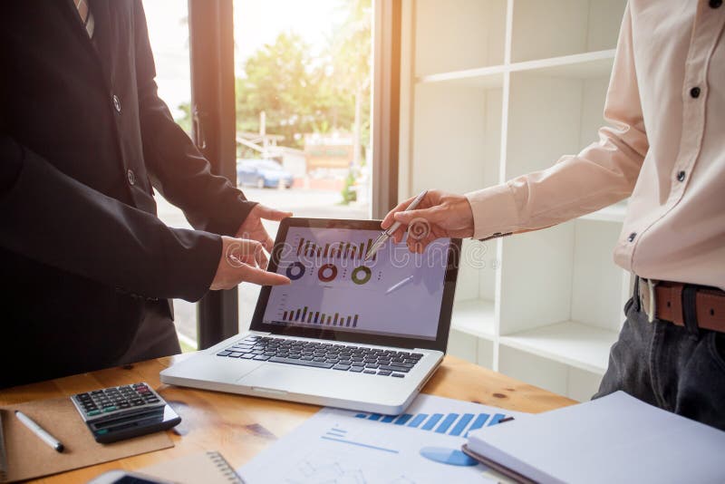 Teamwork Process, Business People Working in the Office Discussing ...