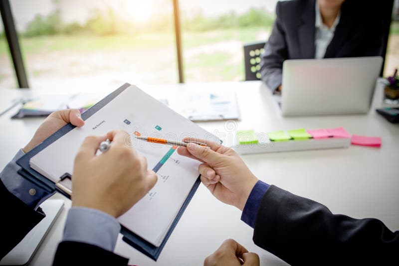 Teamwork Process, Business People Working in the Office Discussing ...