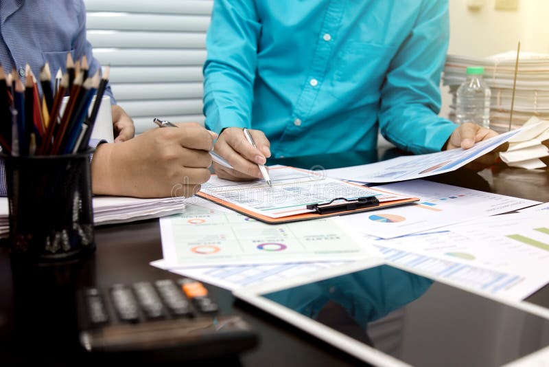 Teamwork Process, Business People Working in the Office Discussing ...