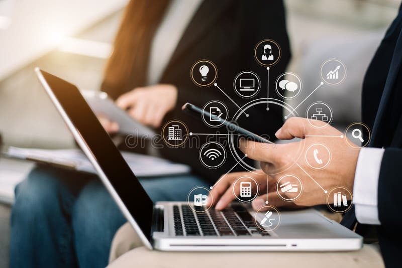 Teamwork Process, Business Team Using a Calculator To Calculate the ...