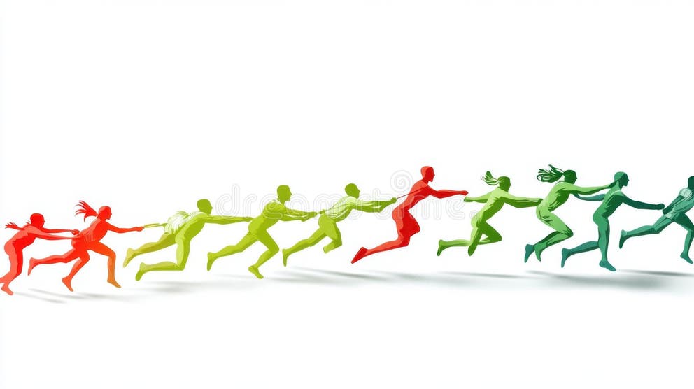 AI-Generated Teamwork Illustration Stock Illustration - Illustration of ...