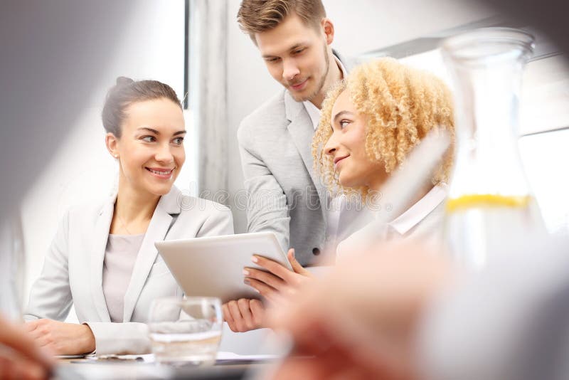 Teamwork on the project stock photo. Image of businessman - 83924826