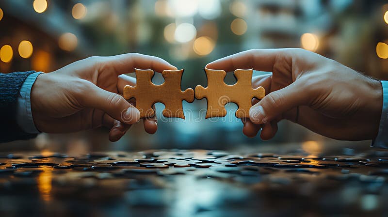 Teamwork, Puzzle, Connection, Night, City, Collaboration, Solution ...