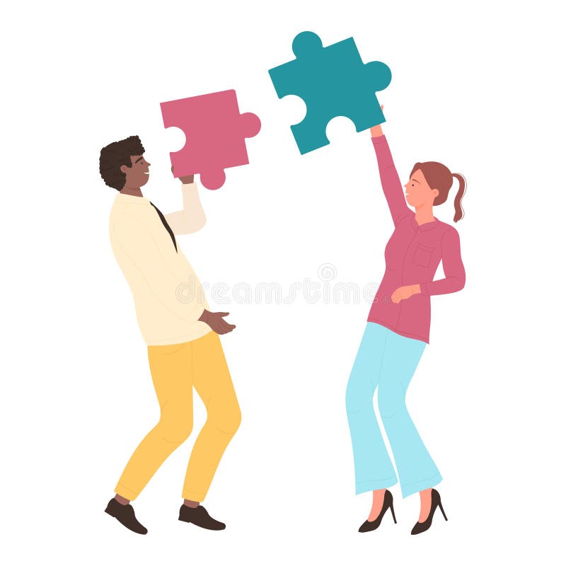 Teamwork puzzle ideas stock vector. Illustration of puzzle - 308186581