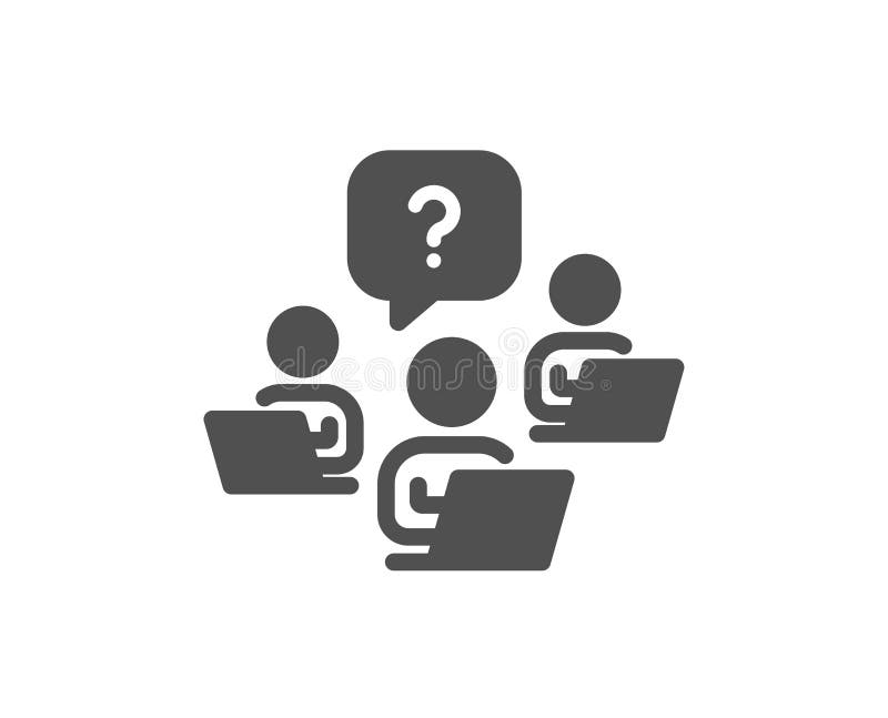 Teamwork Question Icon. Ask Help Sign. Vector Stock Vector ...