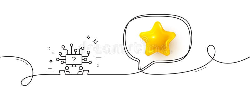 Teamwork Question Line Icon. Ask Help Sign. Continuous Line with 3d ...