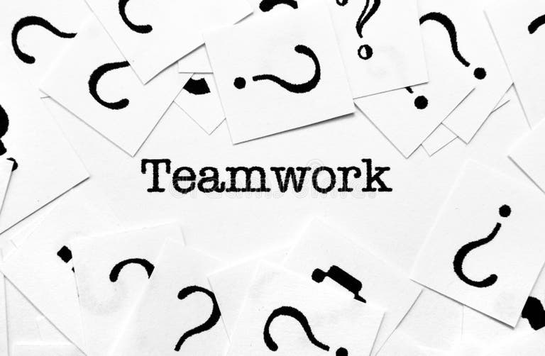 Teamwork and question mark stock image. Image of team - 175657325