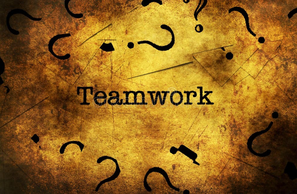 Teamwork and Question Mark Grunge Concept Stock Image - Image of work ...