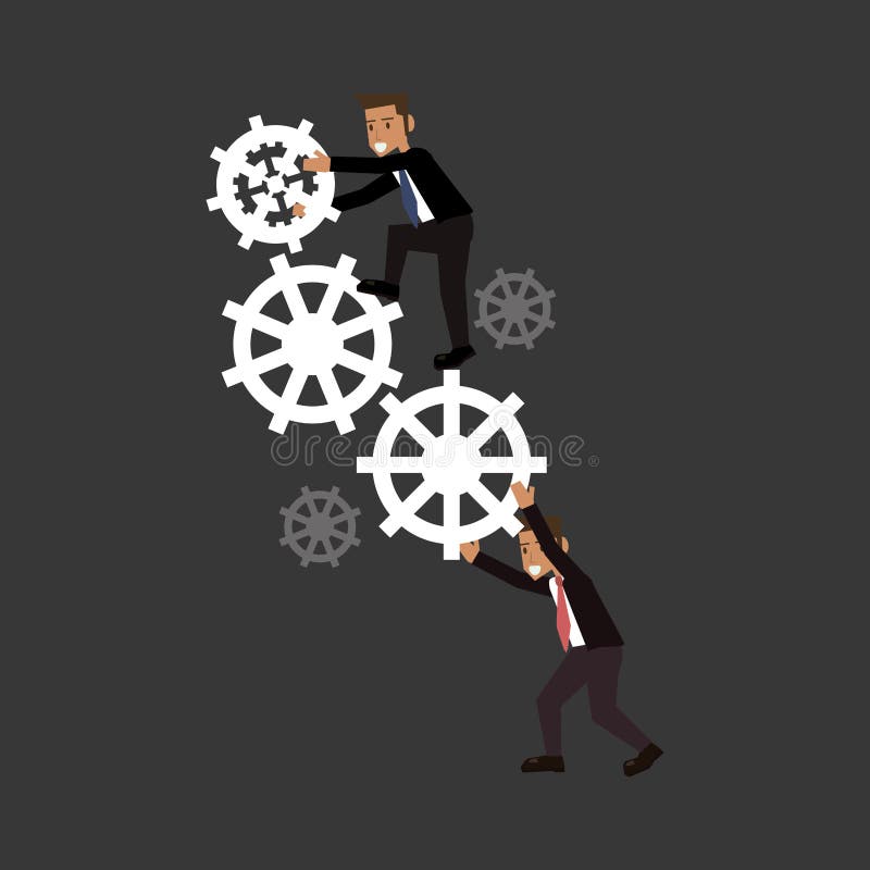 Teamwork Related Icons Image Stock Vector - Illustration of gears ...