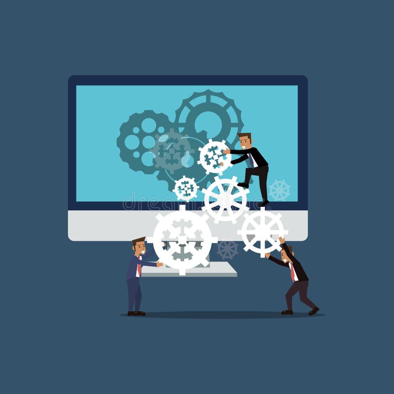 Teamwork Related Icons Image Stock Vector - Illustration of people ...