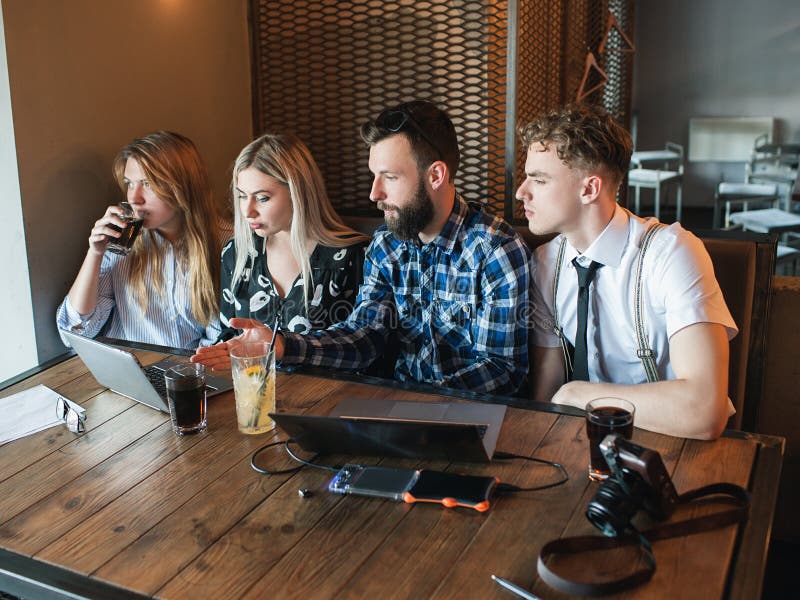 Students Doing Internet Research Stock Image - Image of group, lessons ...