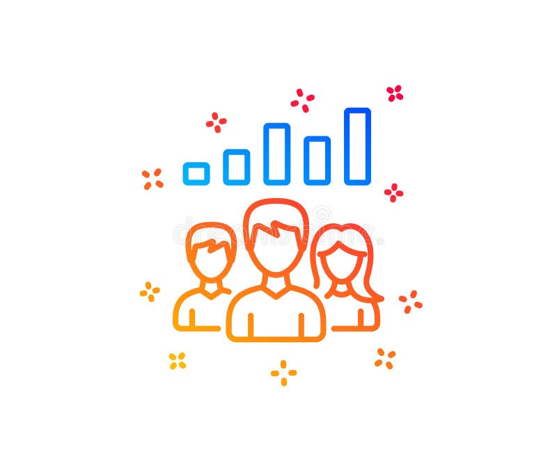 Teamwork Results Line Icon. Group of People. Vector Stock Vector ...
