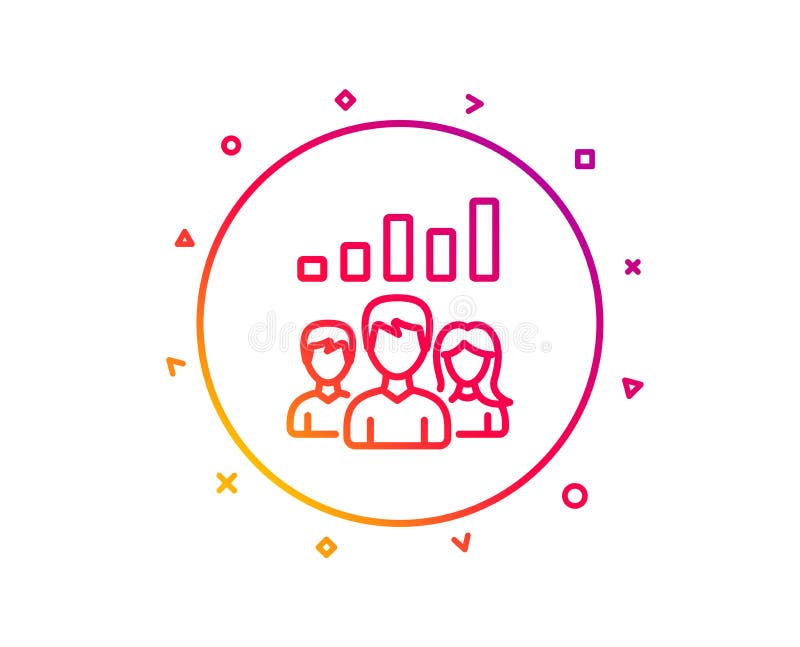 Teamwork Results Line Icon. Group of People. Vector Stock Vector ...