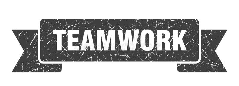 Teamwork Ribbon. Teamwork Grunge Band Sign Stock Vector - Illustration ...