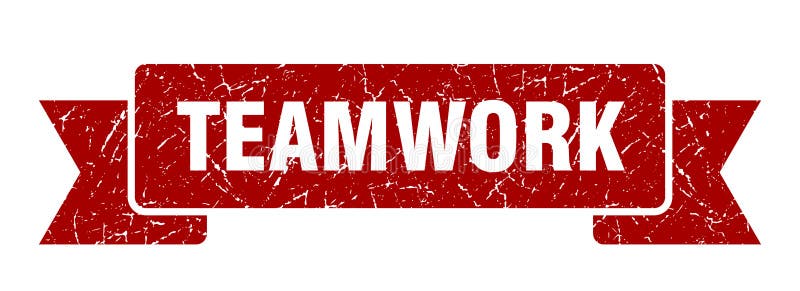 Teamwork Ribbon. Teamwork Grunge Band Sign Stock Vector - Illustration ...