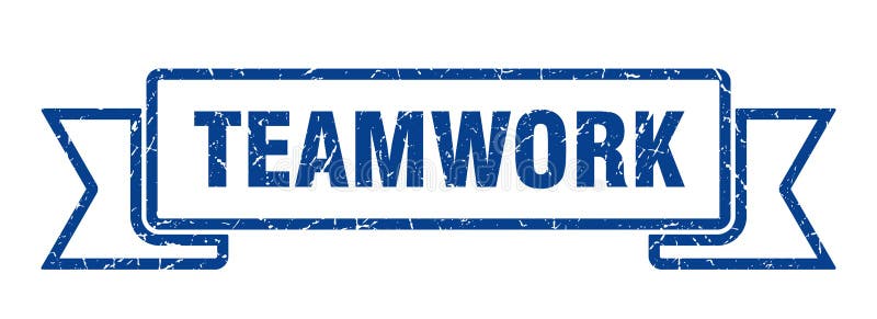 Teamwork Ribbon. Teamwork Grunge Band Sign Stock Vector - Illustration ...