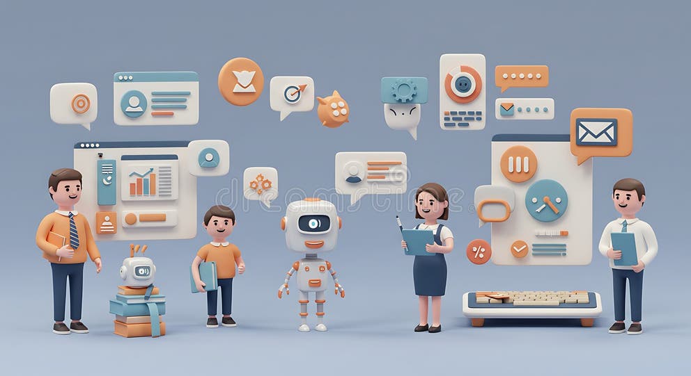 Teamwork with Robot: a Playful 3D Illustration of Collaborative Data ...