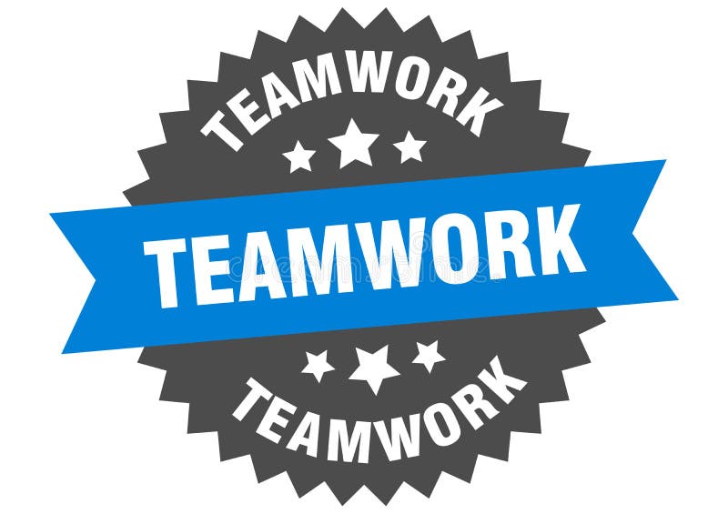 Teamwork Round Ribbon Isolated Label. Teamwork Sign Stock Vector ...