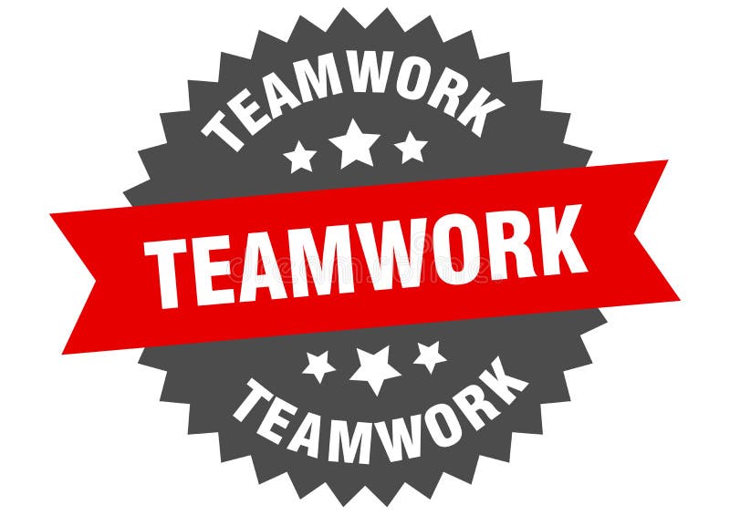 Teamwork Round Ribbon Isolated Label. Teamwork Sign. Stock Vector ...
