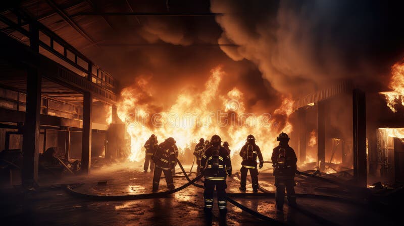 Teamwork safety fire stock illustration. Illustration of incident ...