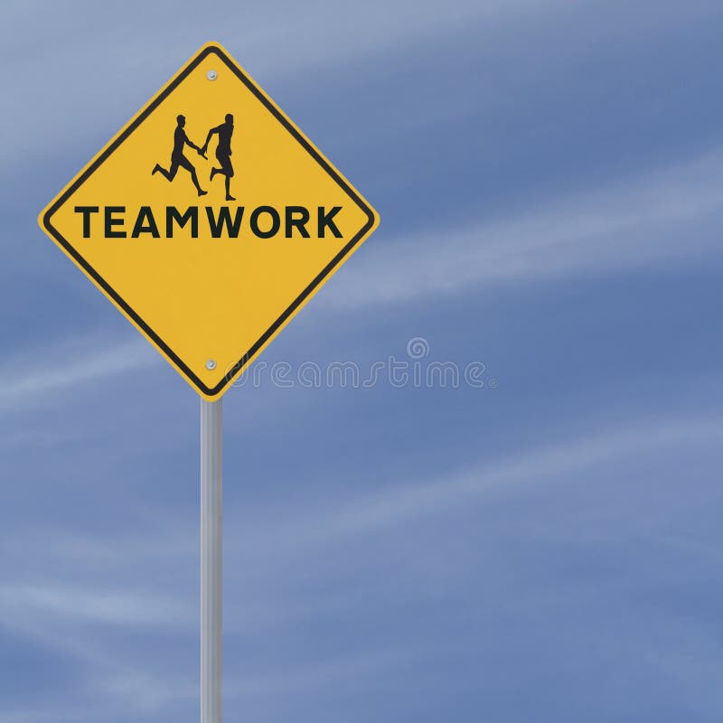 Teamwork Sign stock photo. Image of road, race, athletes - 26170146