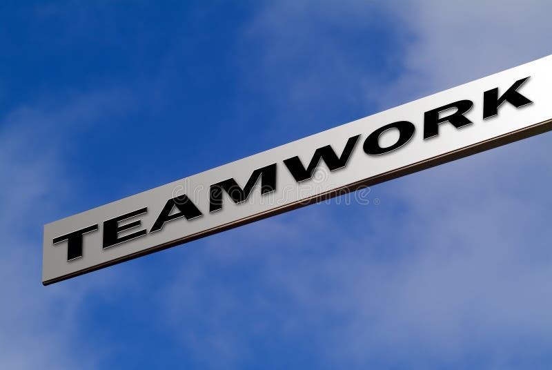 Time for teamwork sign stock image. Image of cloudscape - 35278545