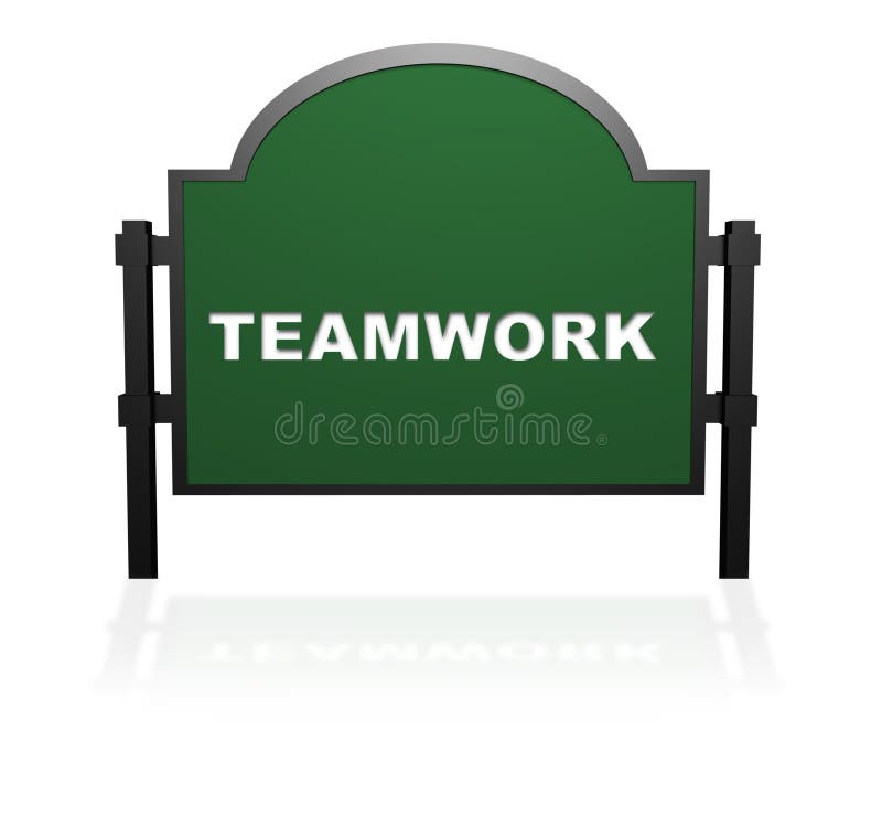 Teamwork sign stock illustration. Illustration of sign - 4766492