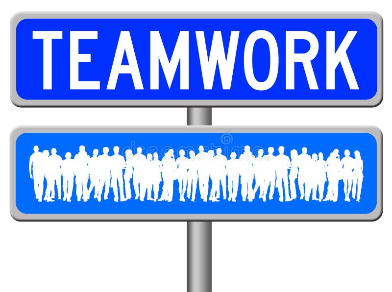 Teamwork sign stock illustration. Illustration of communication - 37903482