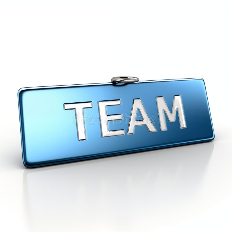 Teamwork Sign on a Shiny Blue Background Promoting Collaboration and ...