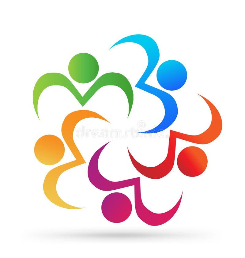 Teamwork Social Group of People, Vector Icon Stock Vector ...