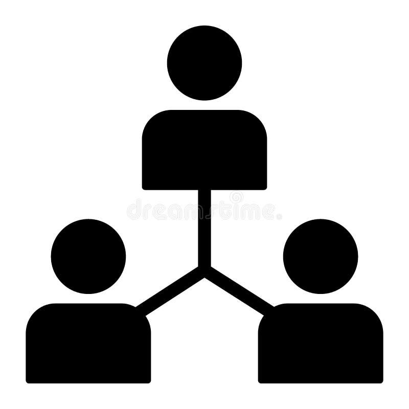 Teamwork Solid Icon. Group Vector Illustration Isolated on White. Team ...