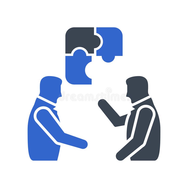 Teamwork solution icon stock vector. Illustration of solution - 181766046