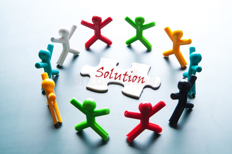 Teamwork for solve problem stock photo. Image of join - 22601706