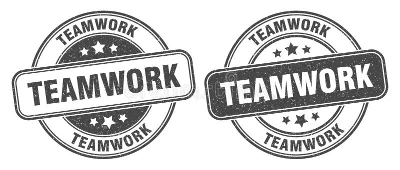 Teamwork Stamp. Teamwork Label. Round Grunge Sign Stock Vector ...