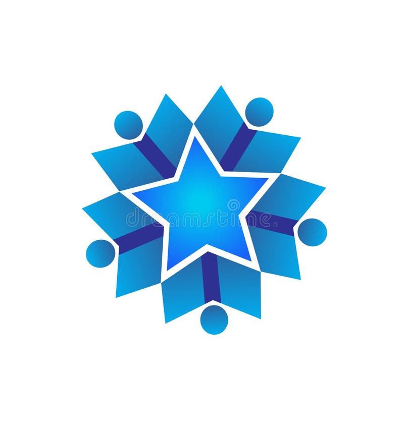 Teamwork star people logo stock vector. Illustration of charity - 33770516