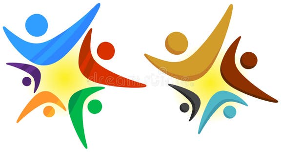 Teamwork star logo stock vector. Illustration of vector - 52584974