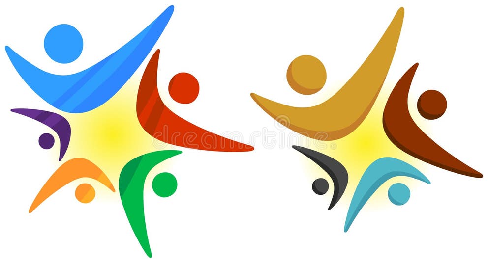 Teamwork star logo stock vector. Illustration of vector - 52584974